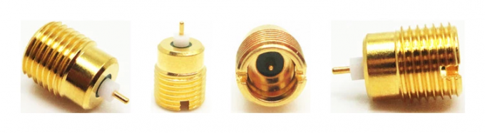 Kovar Male Bulkhead Smooth Bore Connector SMP Plug