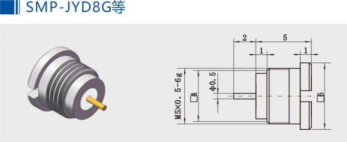 50Ohm Stainless Steel SMP Plug Male Bulkhead Connector