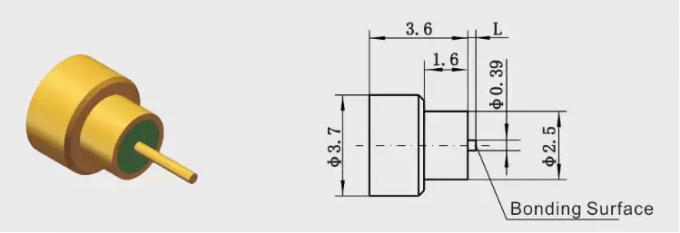 Solder Attachment Pin Terminal Connector SMP Male Hermetically Sealed ...