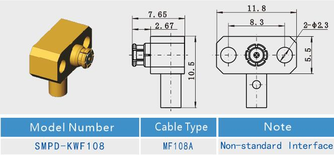 Solder Attachment RA SMP Limited Detent PCB Male Connector Surface Mount