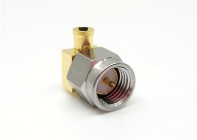 SMA RF Connector Male Plug Solder Right Angle RF Coaxial Connector