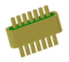 Diameter 0.45mm 7 Pins Hermetic DC Multi Pin Header Connector Gold Wire ...