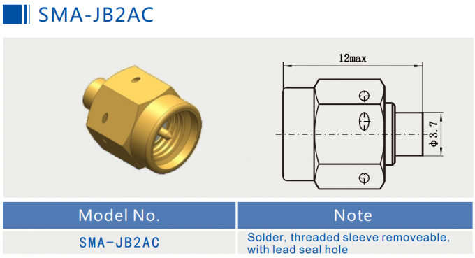 Light Weight SMA RF Connector Male Plug Solder RF Coax Connector