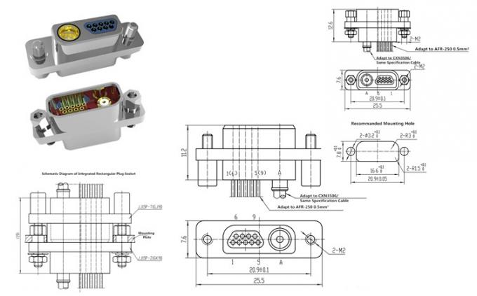 Integrated Mixed Hybrid RF Connector Assemblies High & Low Frequency
