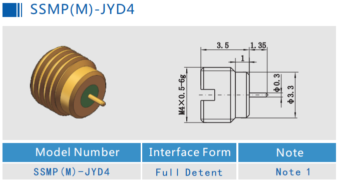 Flange Mount RF Connector SMPM Coaxial Connector Male Gender