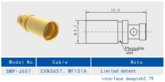SMP Male 2-hole Flange Micro-strip Right Angle RF Connector