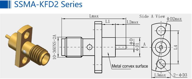 SSMA Female Bulkhead PCB Mount RF Coaxial Connector for Automotive ...