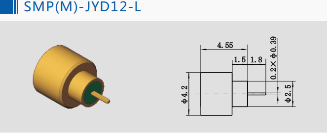 Straight Bulkhead Male SMP RF Connector Microstrip Pin Hermetic Connectors
