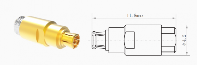 SMPM Push On RF Connectors Cable Type Micro Coax Connector CXN3506 MF108A