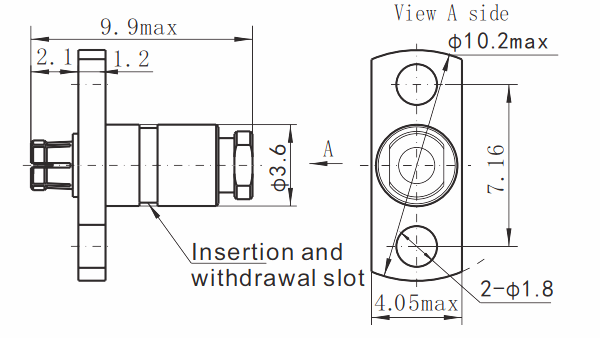 Right Angle 50Ohm SMPM RF Connector Full Detent Jack CXN3657/MF151A ...