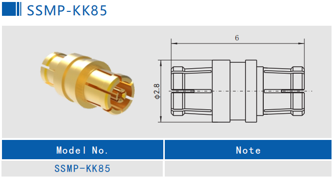 Mini SMP 50Ω Impedance Female to Female SSMP RF Adapter Board to Board ...