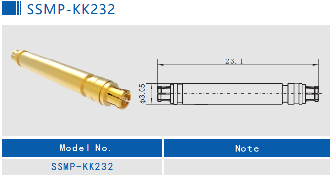Mini SMP Bullet RF Adapter Connector Female to Mini SMP Female Straight