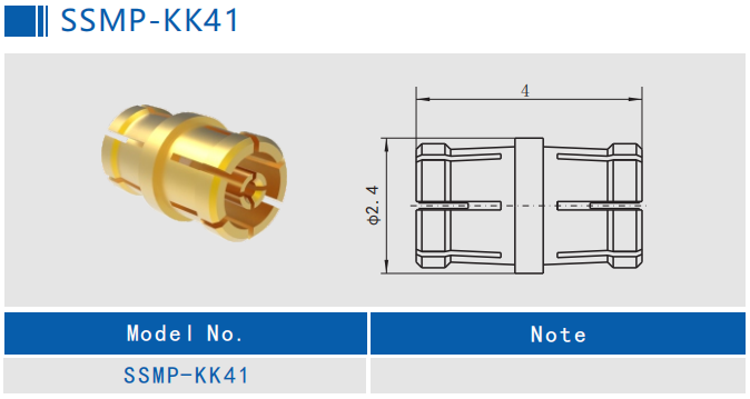 Bullet SMPM RF Connector Adapter Board to Board Connector Adapter