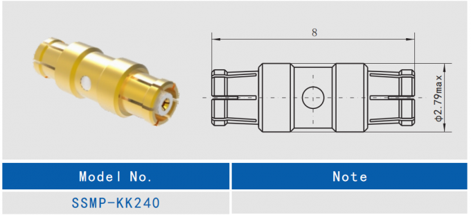 Mini SMP Female to Female SSMP RF Connector Adapter Gold Plated