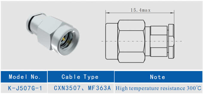 Female Stainless Steel Precision Coaxial Connectors SMK K2.92mm