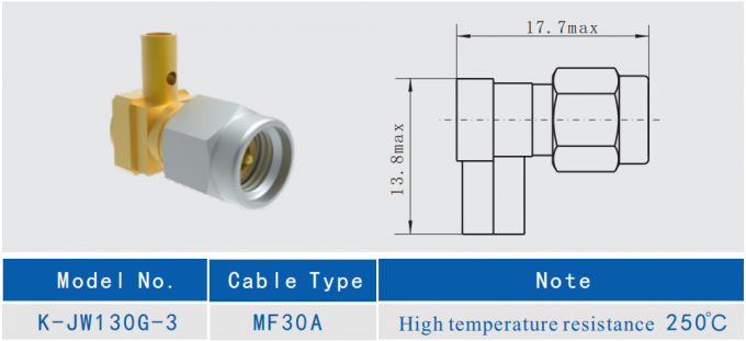 Male Stainless Steel Precision 2.92mm RF Connector MF30A Cable Coaxial ...
