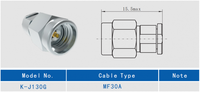 Male Stainless Steel Precision 2.92mm RF Connector MF30A Cable Coaxial ...
