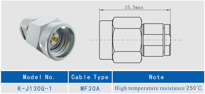 K Type 2.92mm MF30A Cable Male Right Angle Coaxial Connectors SMK Precision