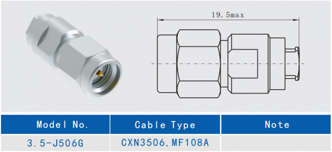 3.5mm Male RF Coaxial Connector Plug Millimeter Wave Cable for MF147A ...