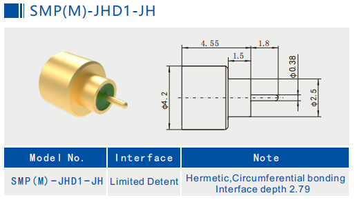 SMP Hermetically Sealed Male Right Angle Smooth Bore RF Connector