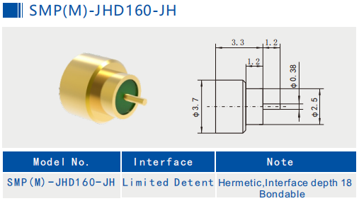 SMP Hermetically Sealed Male Right Angle Smooth Bore RF Connector