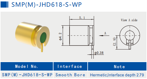 SMP Hermetically Sealed Male Right Angle Smooth Bore RF Connector