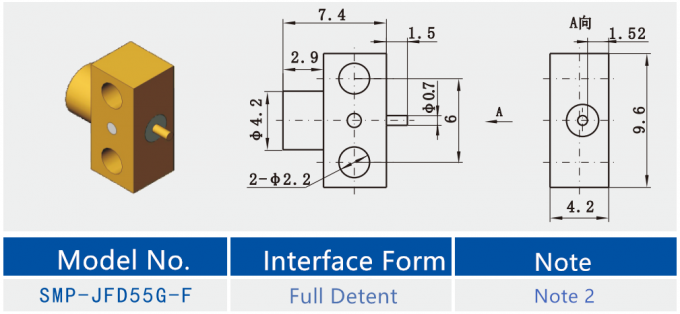 SMP Type Male Flange Mount Full Detent RF Connector With Superior ...