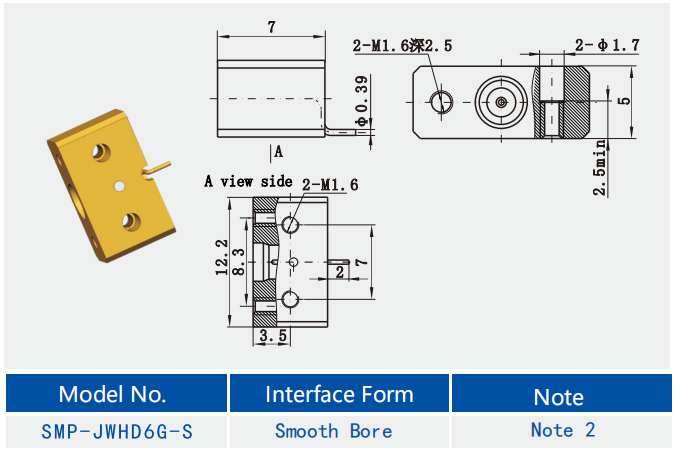 Superior Performance SMP Male Smooth Bore Right Angle RF Connector For ...