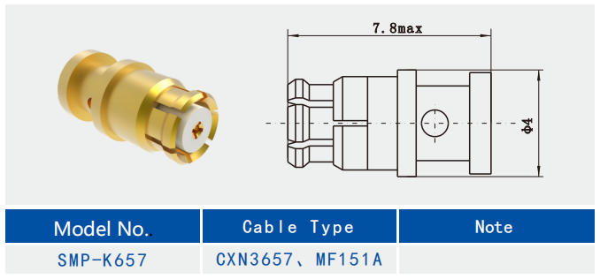 High Performance Straight SMP Female Gold Plated RF Socket For CXN3657 ...
