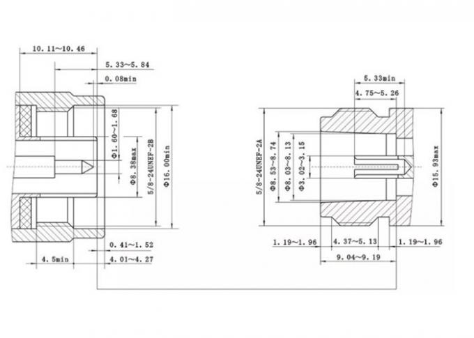 Threaded Coupling N Type RF Connector For RF And Microwave Application